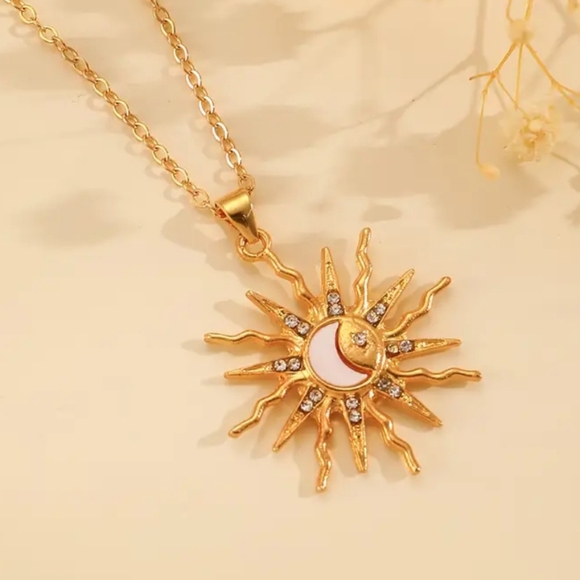 Jewelry | Gold Sun And Moon Pendant Necklace | Poshmark